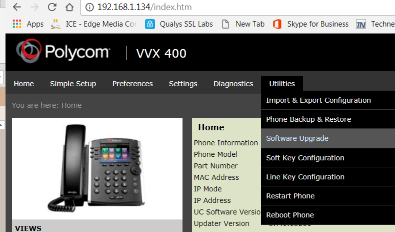 Polycom VVX 400 Software upgrade to 5.6.0 and Web Sign in Walkthrough–Nice new SfB Enhancements ...