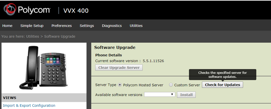 Polycom VVX 400 Software upgrade to 5.6.0 and Web Sign in Walkthrough–Nice new SfB Enhancements ...