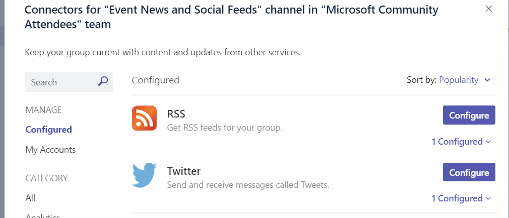 Microsoft Teams–Add Twitter Connectors to Channels – Martin Boam's ...