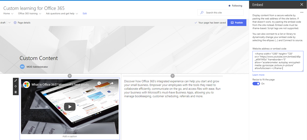 Custom Learning for Office 365 Setup and walkthrough – Martin Boam's ...